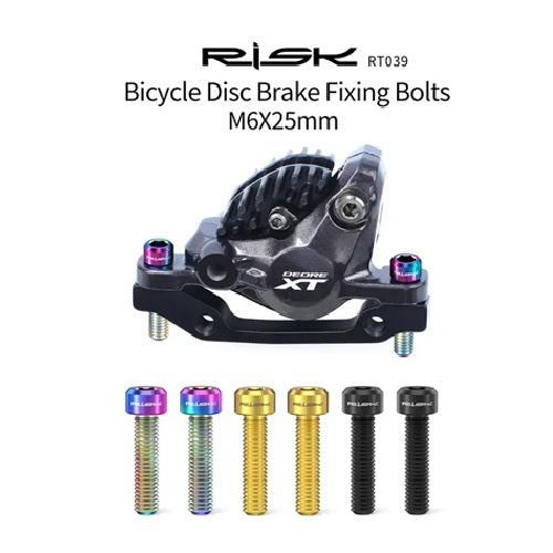 Titanium Bolt RISK M6 for Disc Brake Calipers – A K Cycle
